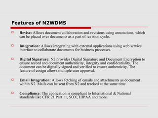 N2WDMS - A Workflow and Document Management Software | PPT