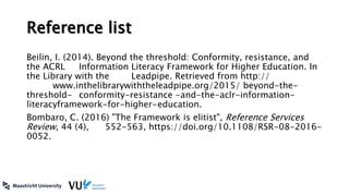 Get fit for the ACRL framework - Pichel & van der Blaak | PPTX