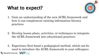 Get fit for the ACRL framework - Pichel & van der Blaak | PPTX