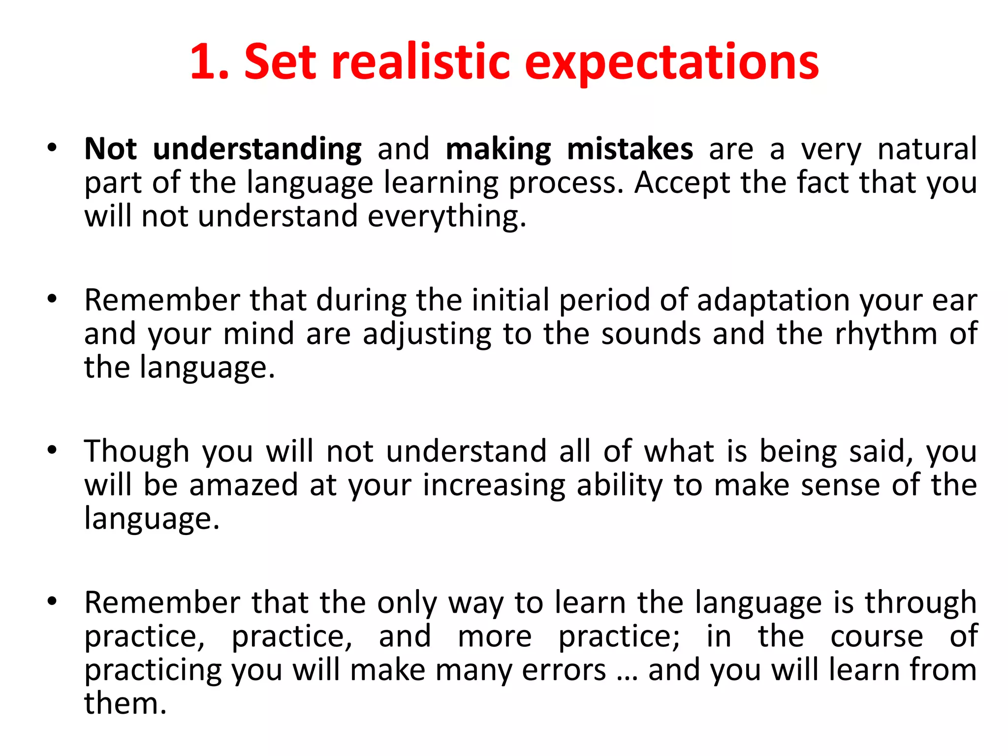 10 tips for language learning success | PPTX