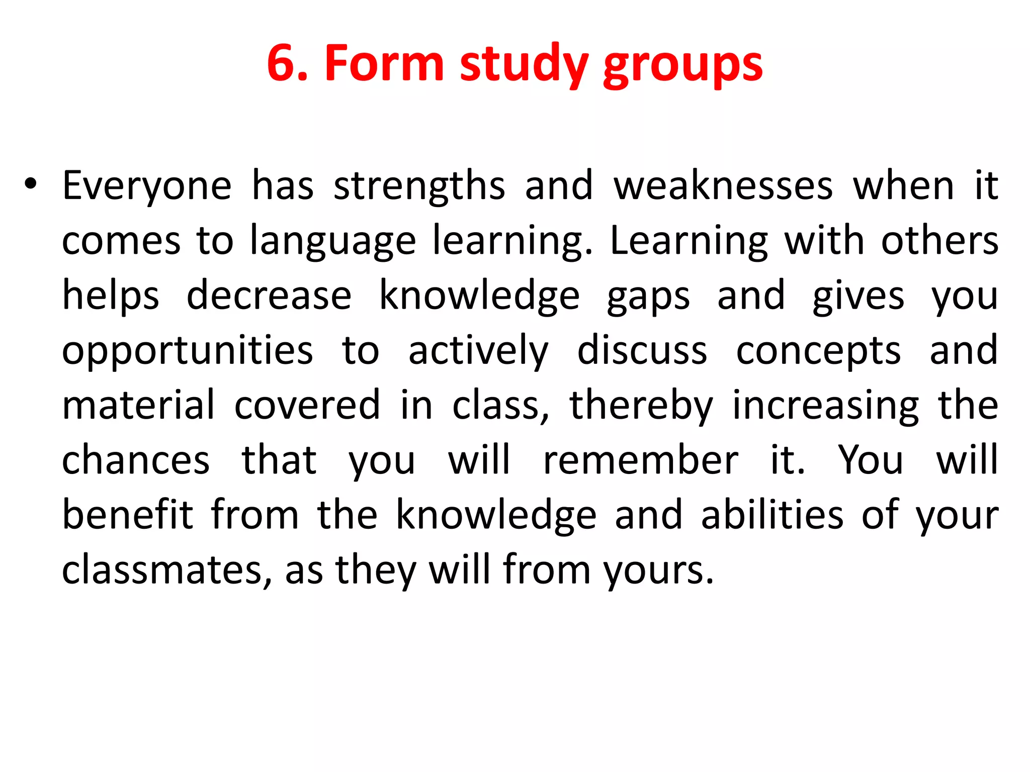 10 tips for language learning success | PPTX