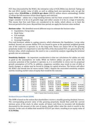 Adidas AG valuation | PDF