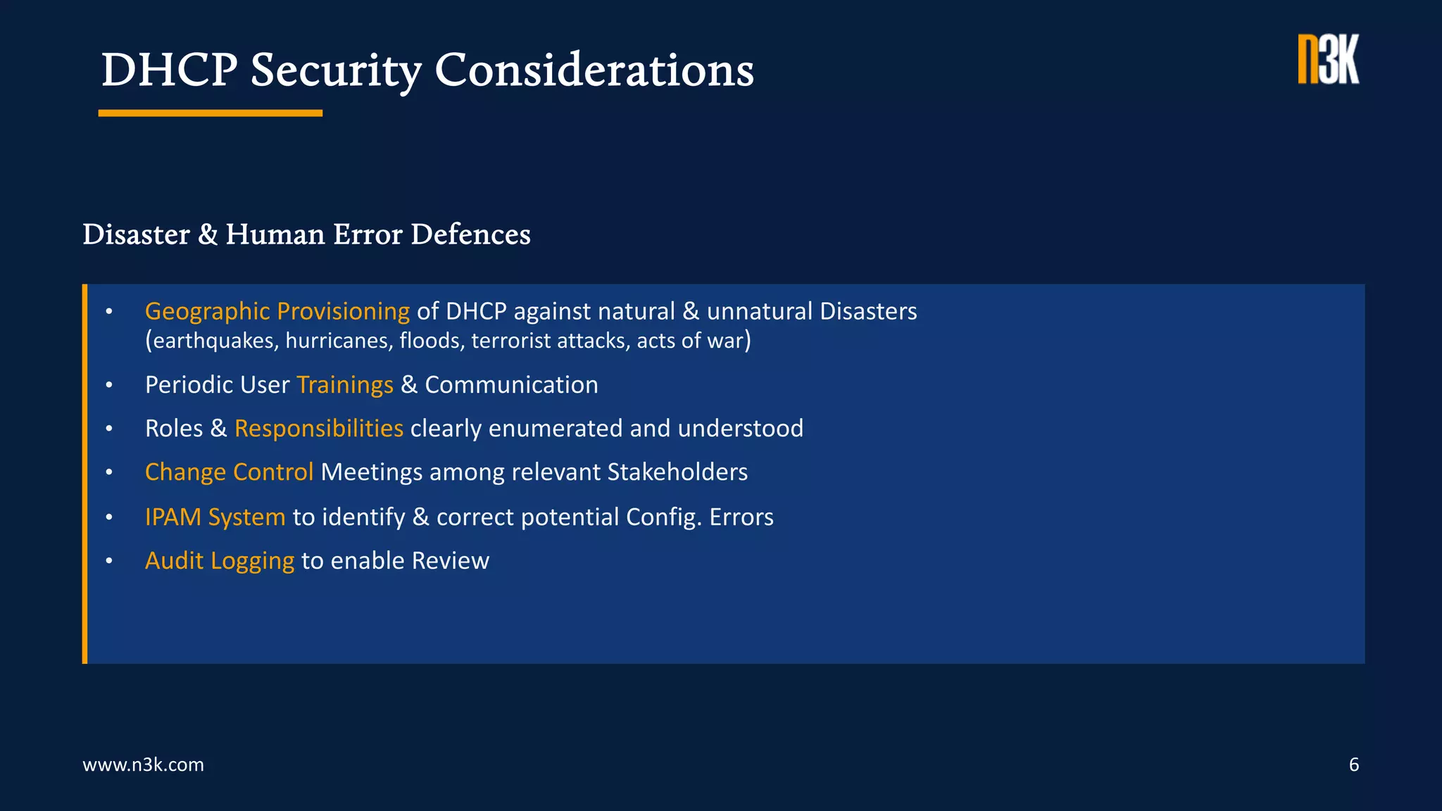 DHCP Security Consideration | PDF