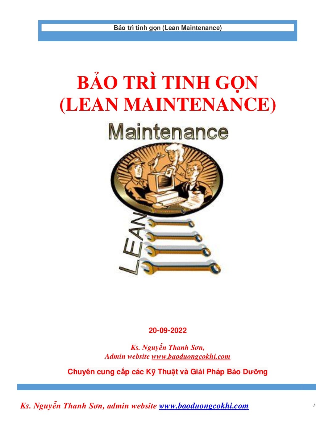 Bảo trì tinh gọn (Lean Maintenance) | PDF