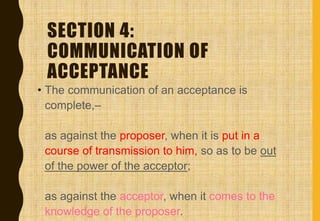 Acceptance in Contract and its Communication | PPTX