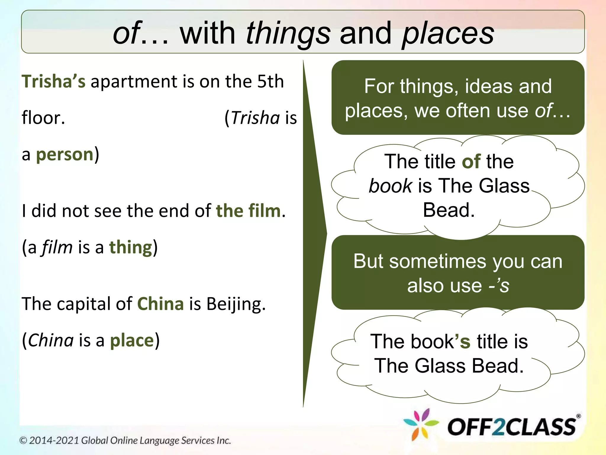 Possessive Nouns – Free ESL Lesson Plan | PPTX