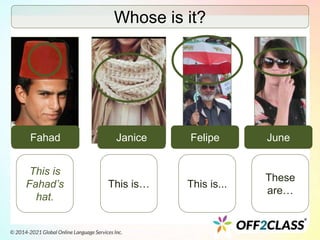 Possessive Nouns – Free ESL Lesson Plan | PPTX