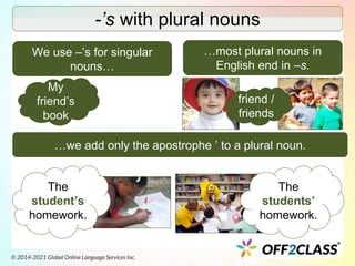 Possessive Nouns – Free ESL Lesson Plan | PPTX