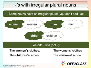 Possessive Nouns – Free ESL Lesson Plan | PPTX