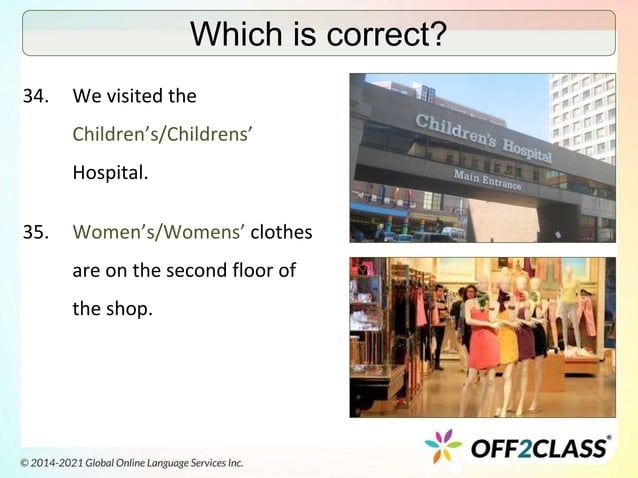 Possessive Nouns – Free ESL Lesson Plan | PPTX