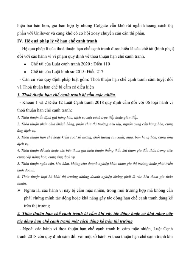 N4 - BTVN LUẬT CẠNH TRANH.docx.......... | PDF