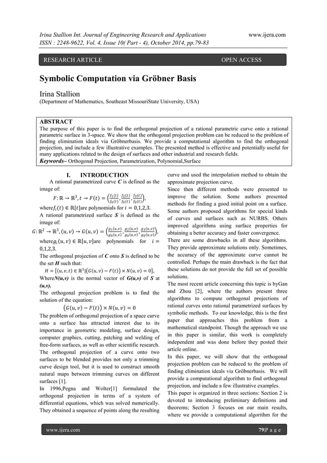 Symbolic Computation via Gröbner Basis | PDF
