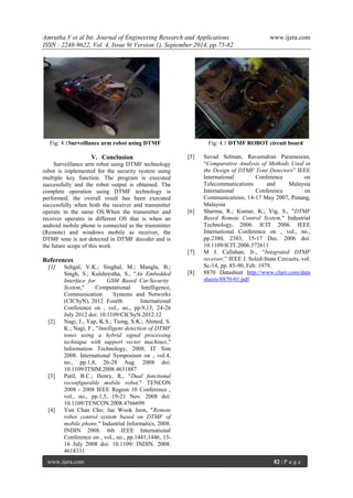 Arm Robot Surveillance Using Dual Tone Multiple Frequency Technology | PDF