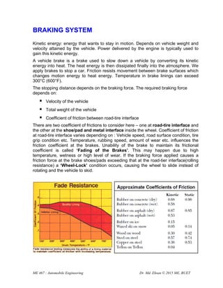 Automobile: Brakes and Suspension | PDF