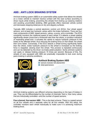Automobile: Brakes and Suspension | PDF