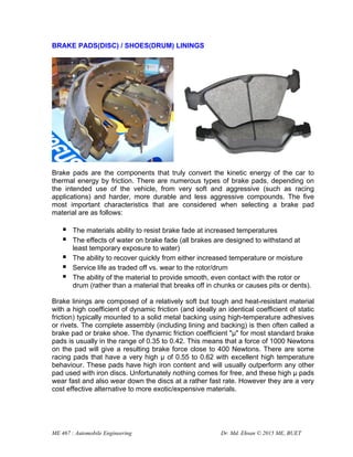 Automobile: Brakes and Suspension | PDF
