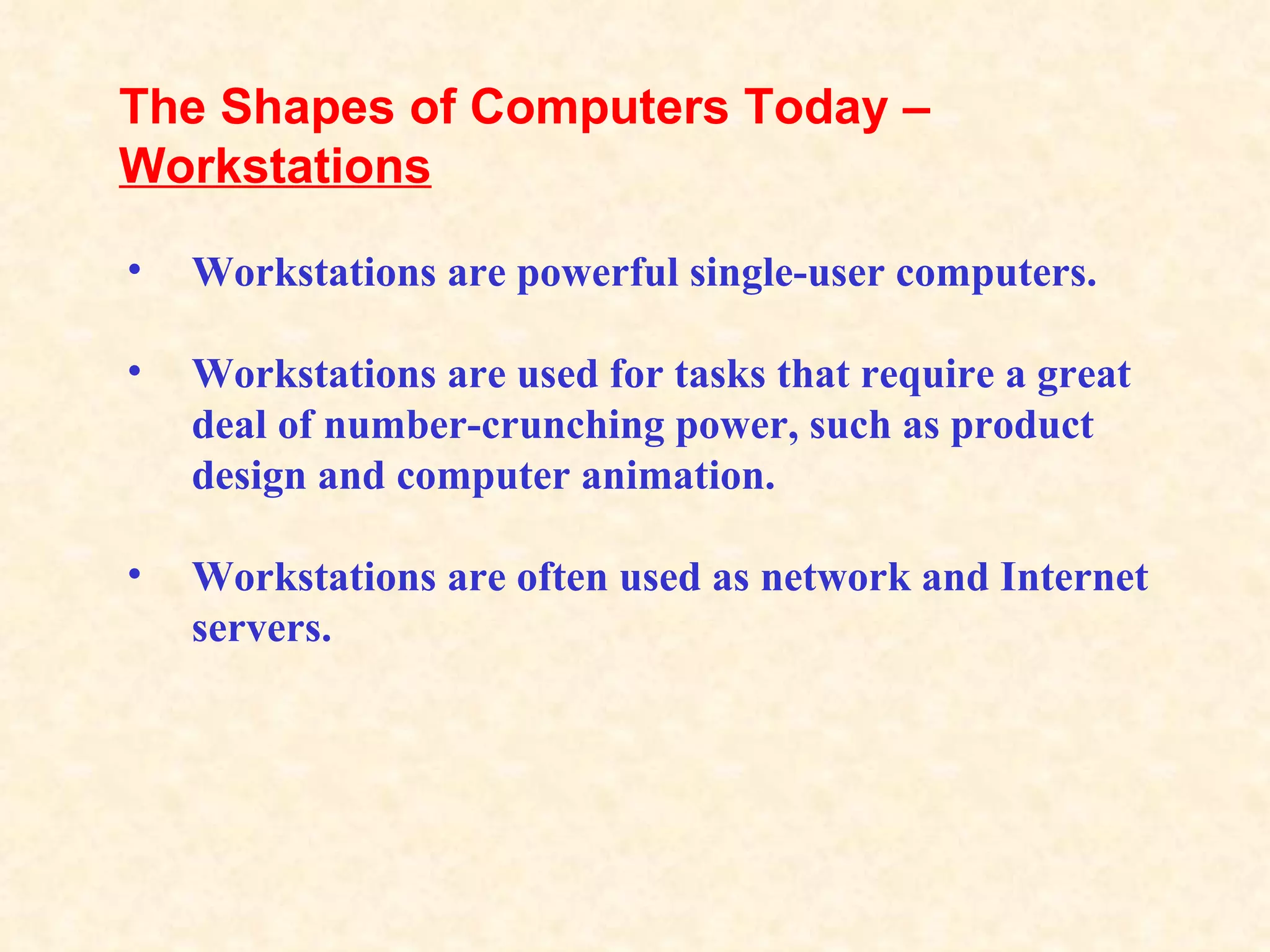 Shapes of computers | PPS