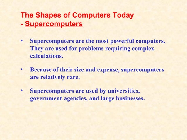 Shapes of computers | PPS | Desktops | Computing