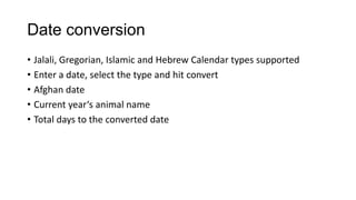 Persian Jalali Calendar for Chrome | PPTX | Programming Languages | Computing