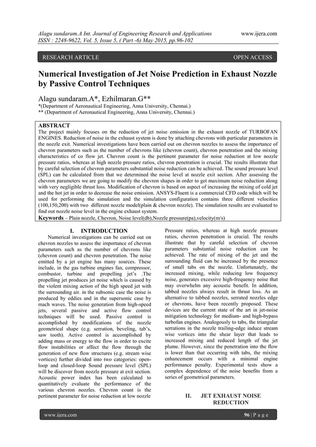 Numerical Investigation of Jet Noise Prediction in Exhaust Nozzle by ...