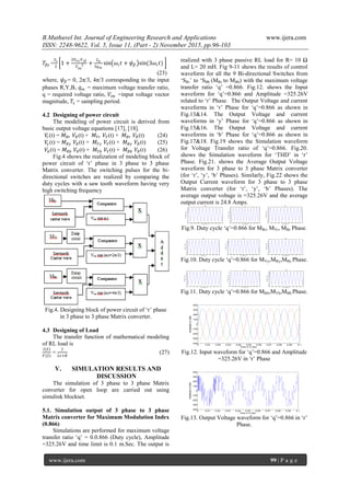 Simulation of 3 Phase to 3 Phase Power Conversion Using Matrix ...