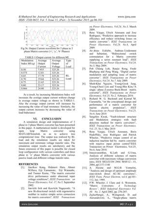 Simulation of 3 Phase to 3 Phase Power Conversion Using Matrix ...