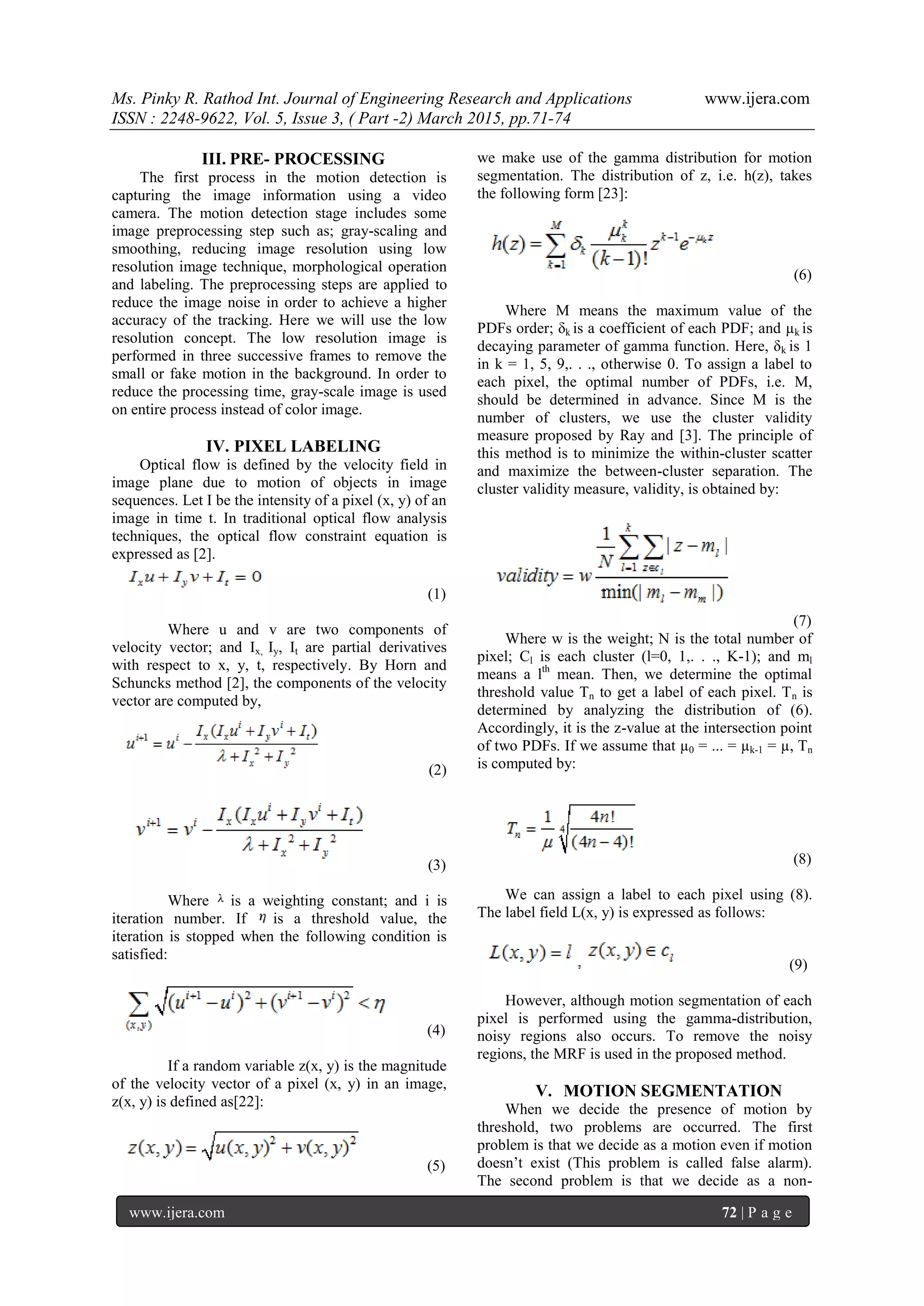 A Novel Approach for Moving Object Detection from Dynamic Background | PDF