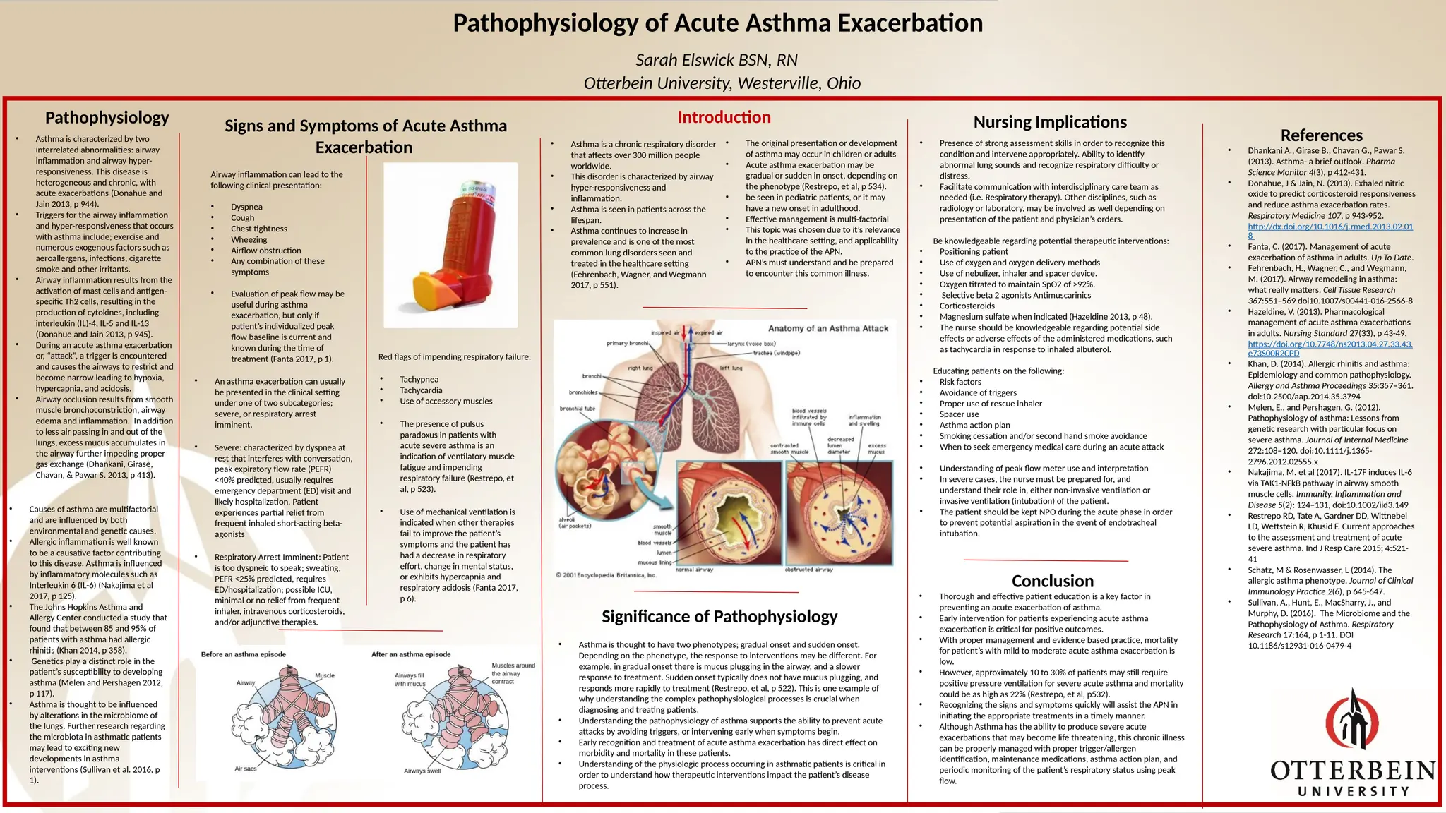 Pathophysiology of Acute Asthma Exacerbation | PPTX