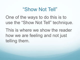 Show not tell | PPTX