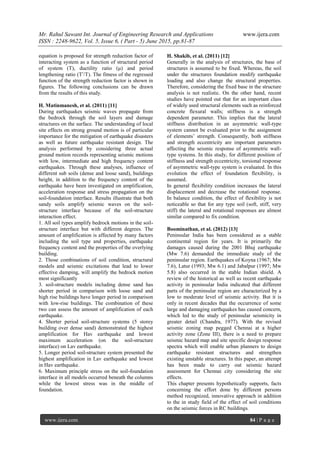 A review on: The influence of soil conditions on the seismic forces in ...