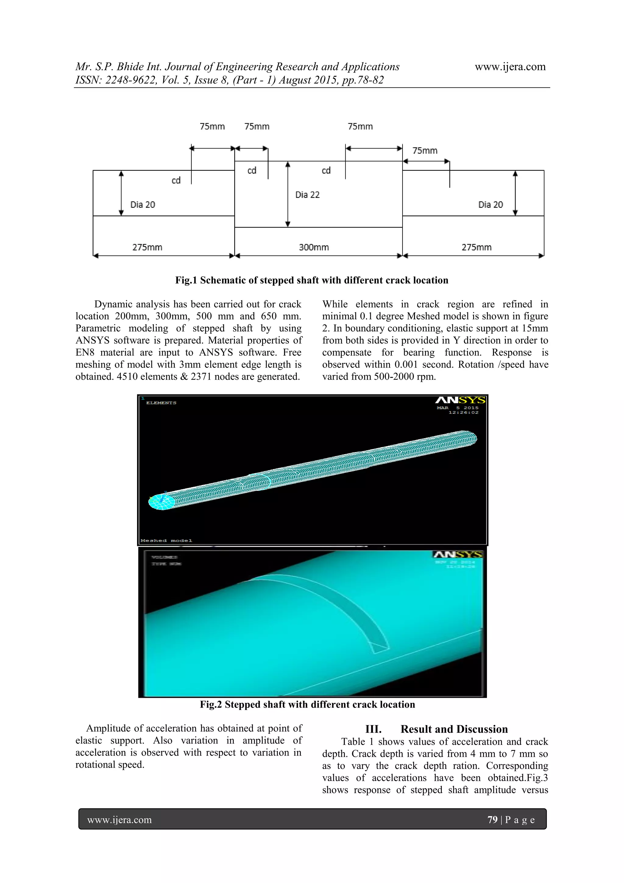 Dynamic Analysis of Rotating stepped Shaft with Transverse Crack | PDF