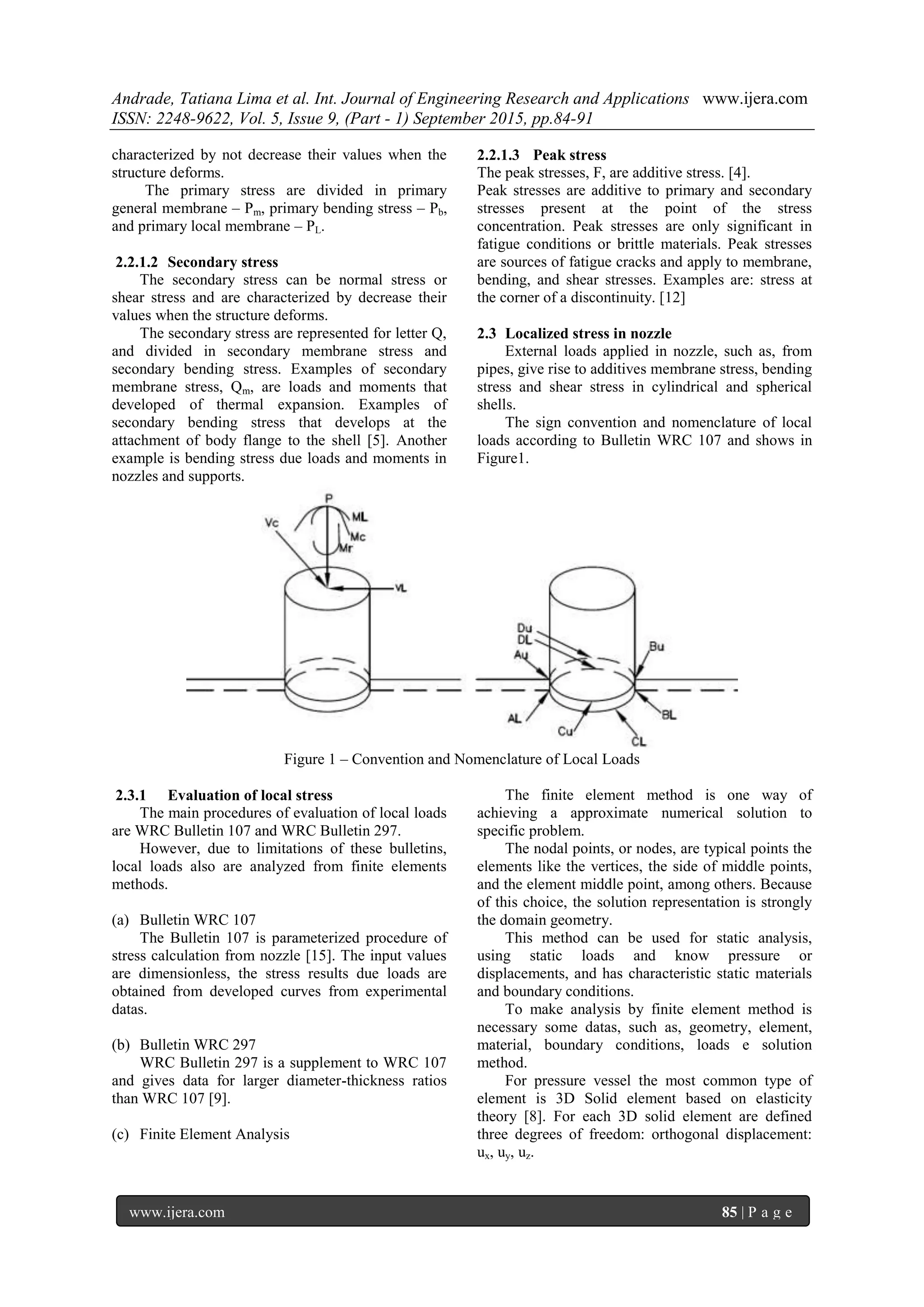 Analysis of Stress in Nozzle/Shell of Cylindrical Pressure Vessel under ...