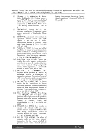 Analysis of Stress in Nozzle/Shell of Cylindrical Pressure Vessel under ...