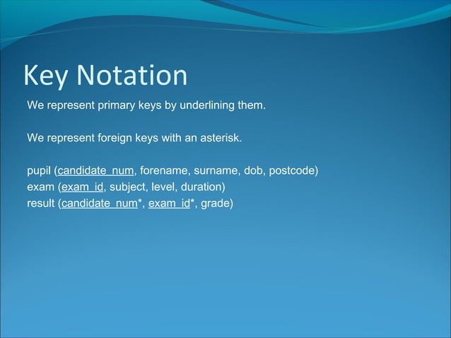 ISDD Database Keys N5 | PPT