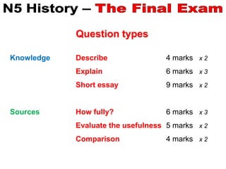 N5 History - the final exam | PPT