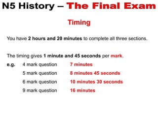 N5 History - the final exam | PPTX