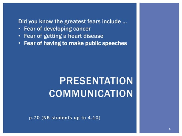N5 Communication: Presentation Communication for students studying at ...