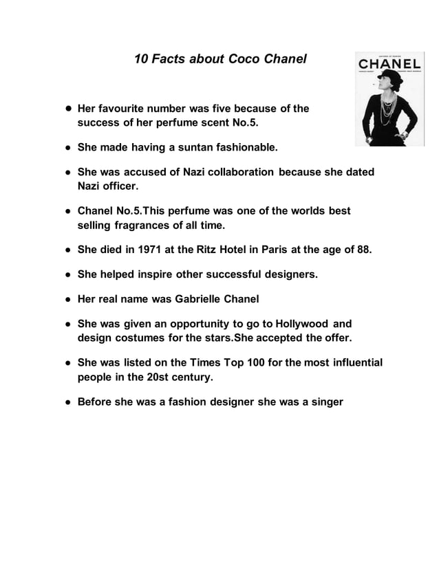 Coco chanel | DOCX