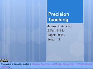 Precision teaching | PPT