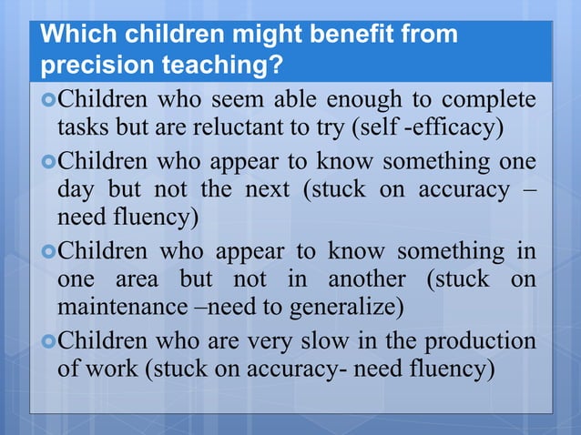 Precision teaching | PPT