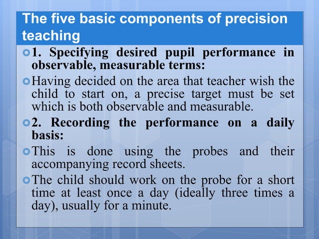 Precision teaching | PPT