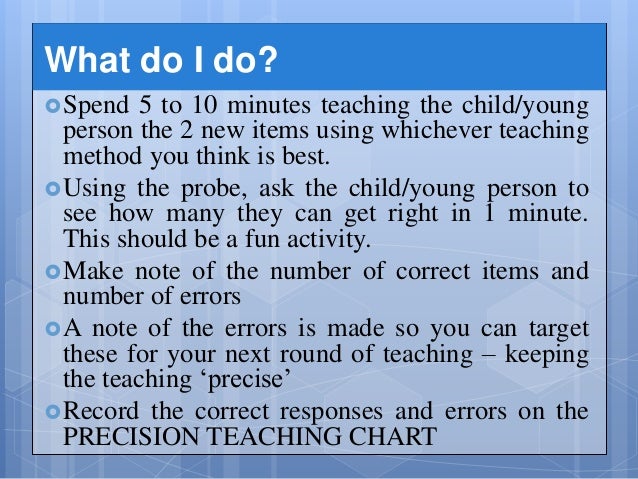 Precision teaching