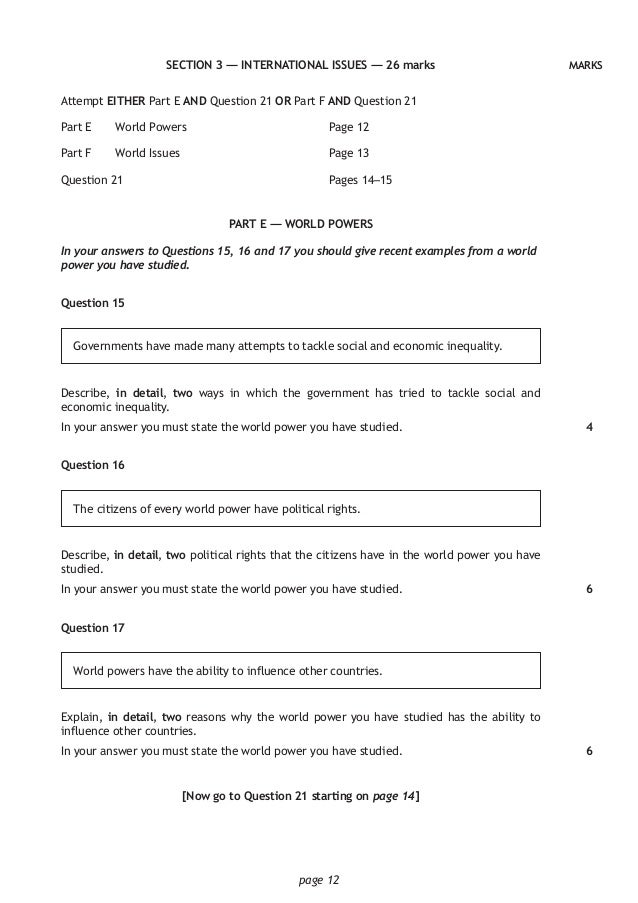 National 5 Modern Studies exam – specimen – Belmont Modern Studies