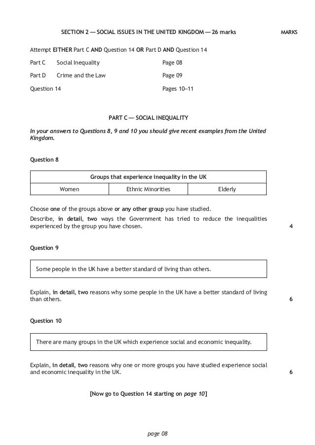 Example National 5 exam paper – Belmont Modern Studies