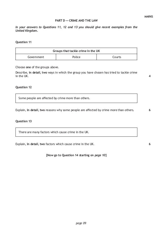 Example National 5 exam paper – Belmont Modern Studies