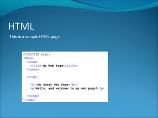 N5 Computing Science HTML | PPT