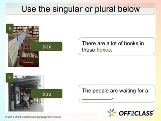 Singular And Plural Regular Nouns – Free ESL Lesson Plan | PPTX