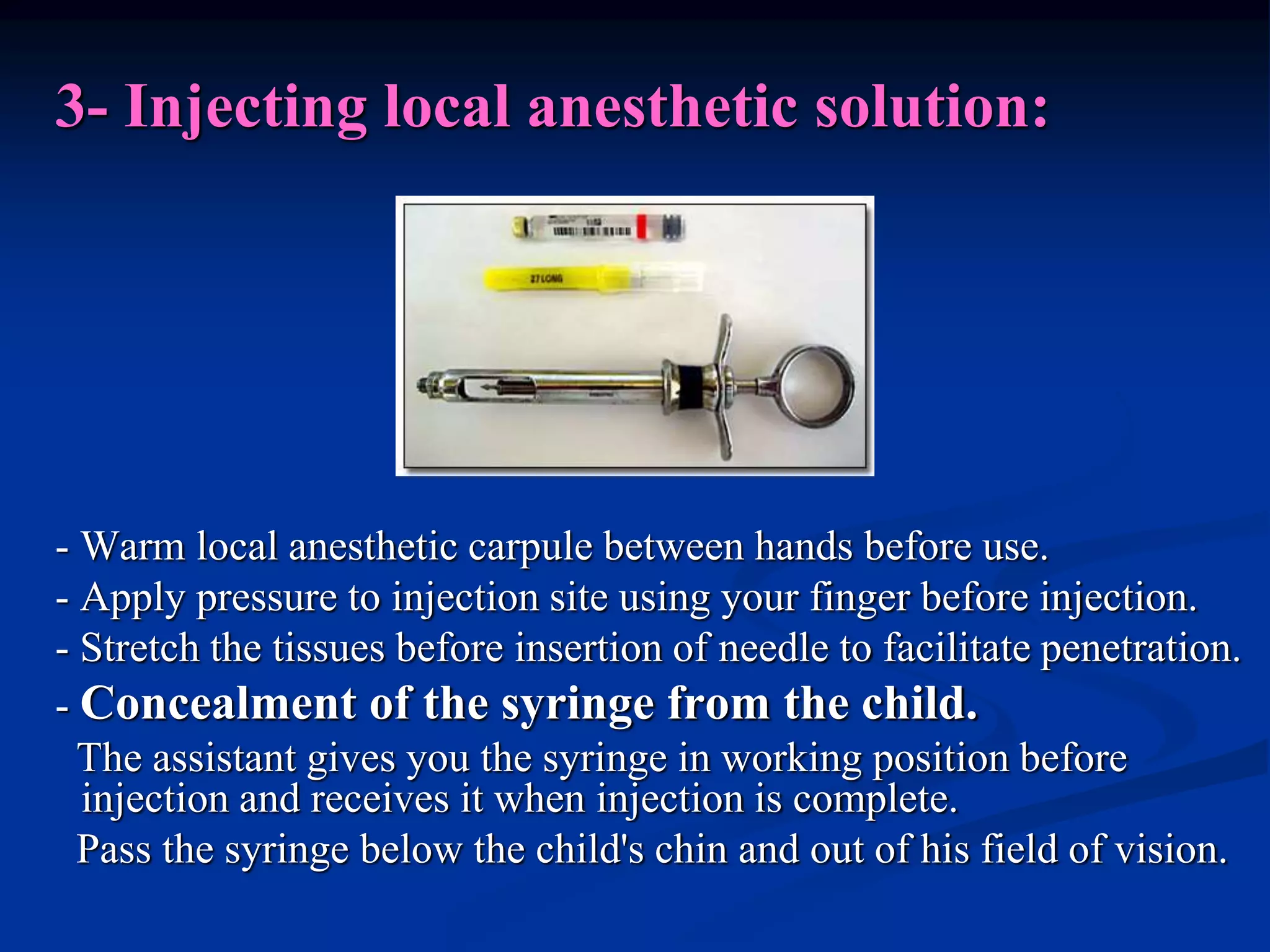 local anesthesia for dental child patient | PPT