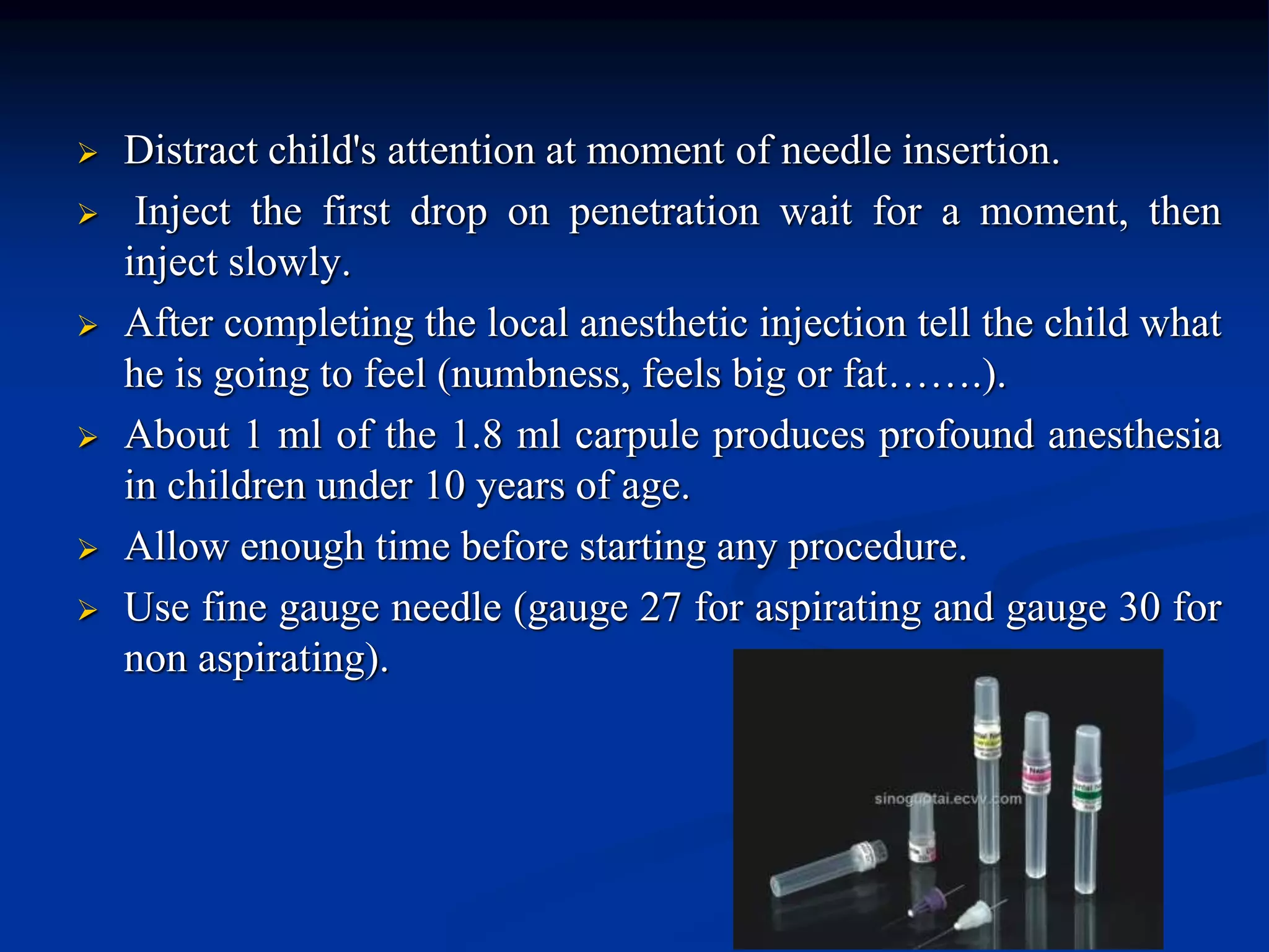 local anesthesia for dental child patient | PPT