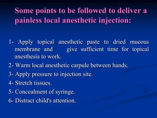 local anesthesia for dental child patient | PPT